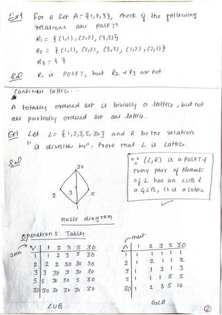 LATTICE in Discrete Structure | PDF