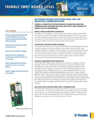 High Speed Long Range SCADA Radio Modem TMR1 - OEM | PDF | Computer ...