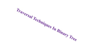Tree Traversals (In-order, Pre-order and Post-order) | PPTX
