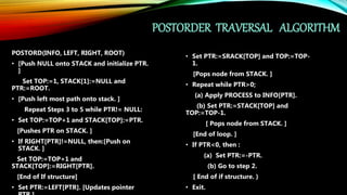 binary tree representation and traversal | PPT