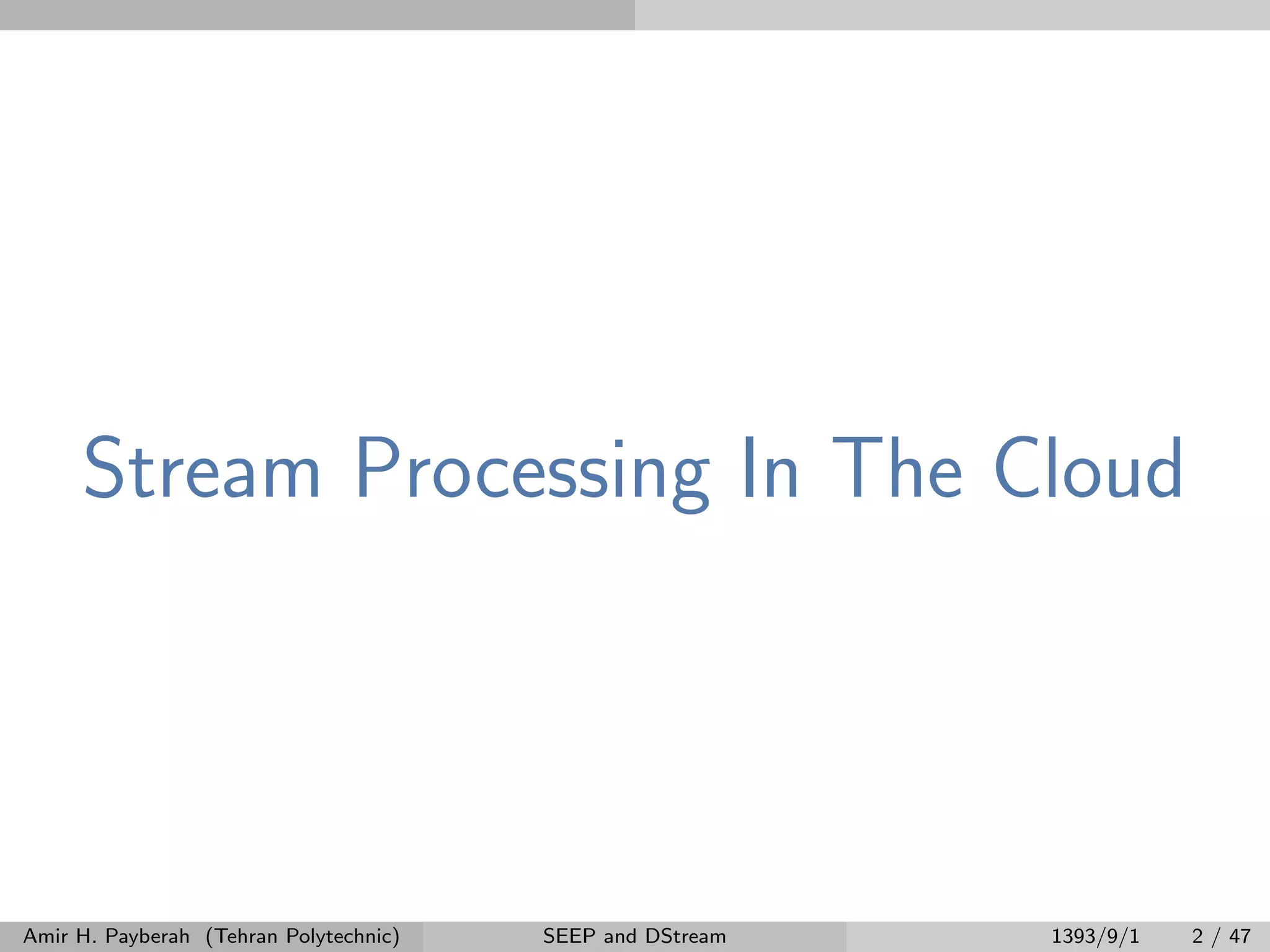 Spark Stream and SEEP | PDF