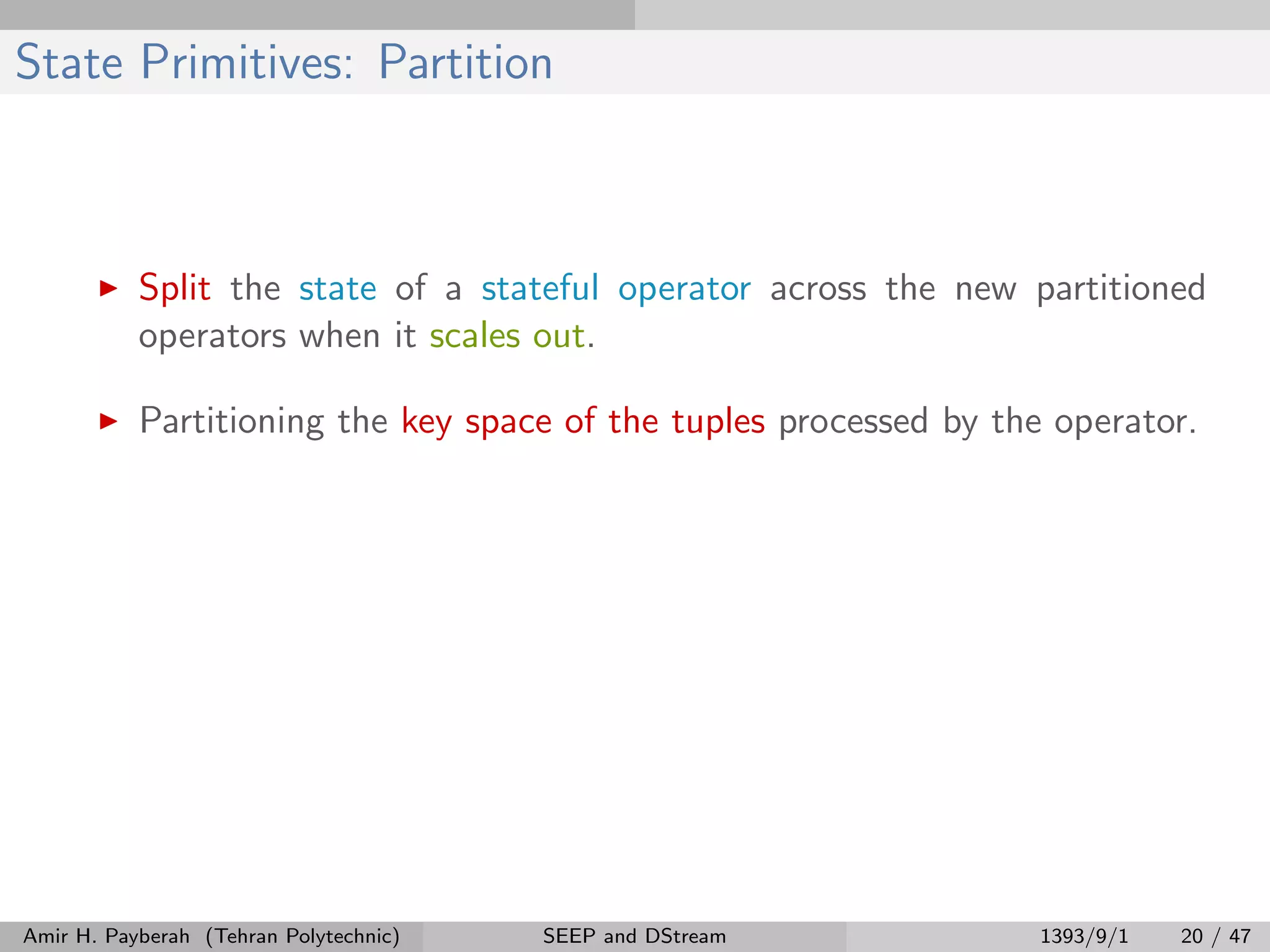 Spark Stream and SEEP | PPT