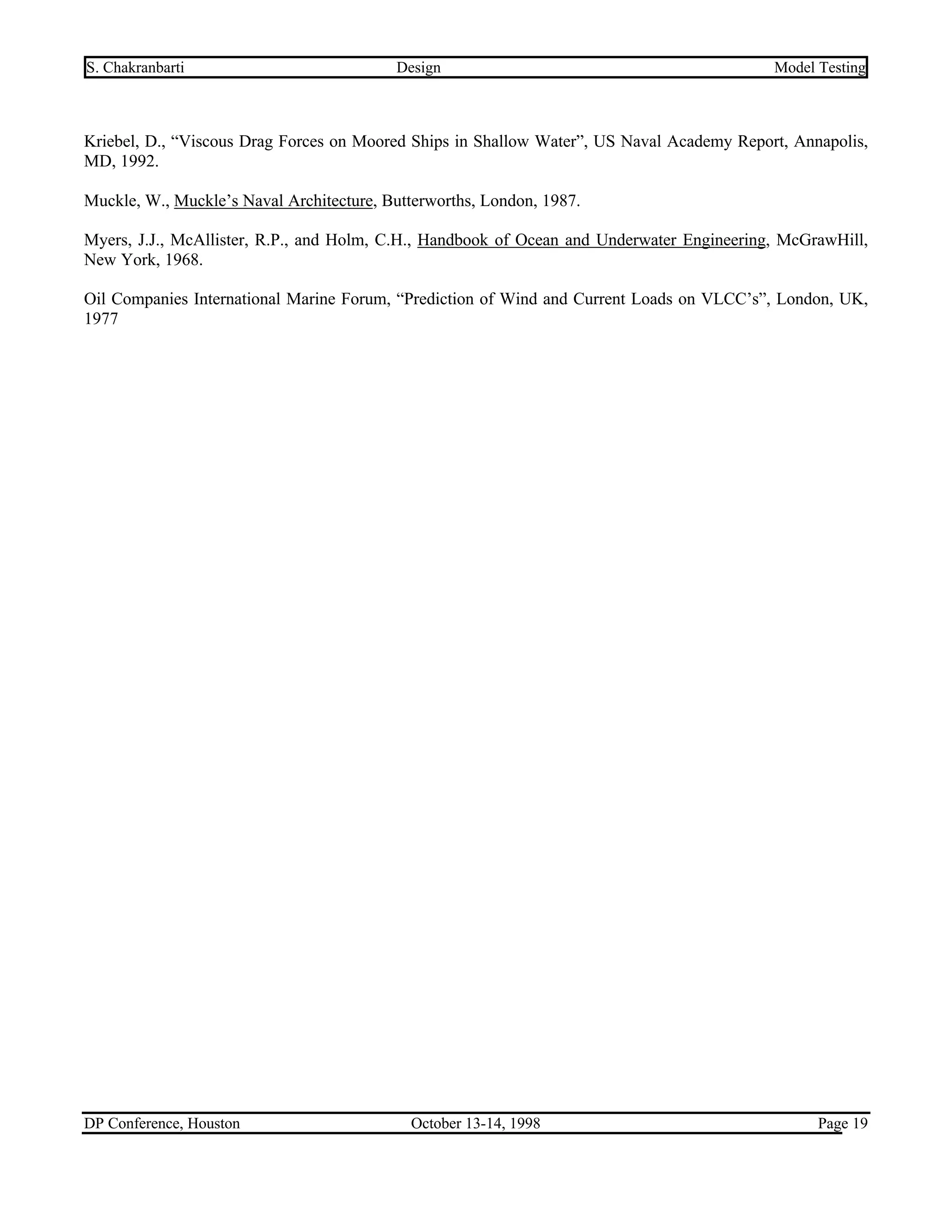 Physical Model Testing Of Floating Offshore Structures Pdf