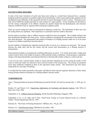 Physical Model Testing of Floating Offshore Structures | PDF