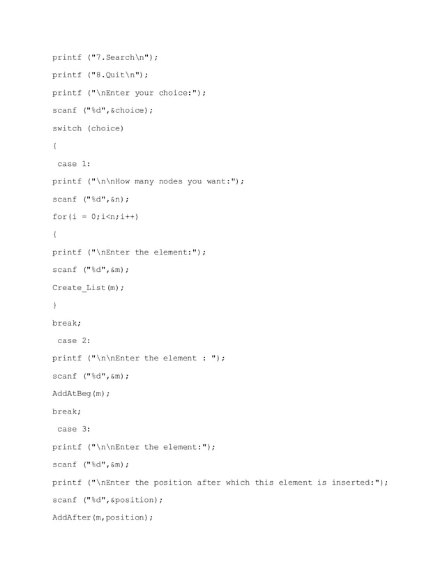 Data Structures Using C Practical File | DOCX | Programming Languages ...