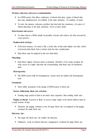 Distributed system unit II according to syllabus of RGPV, Bhopal | DOCX