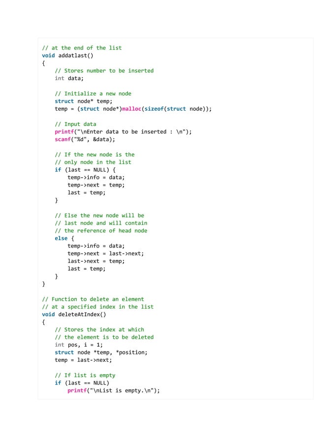 DS UNIT4_OTHER LIST STRUCTURES.docx | Programming Languages | Computing