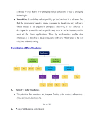 Introduction to Data Structures, Data Structures using C.pptx