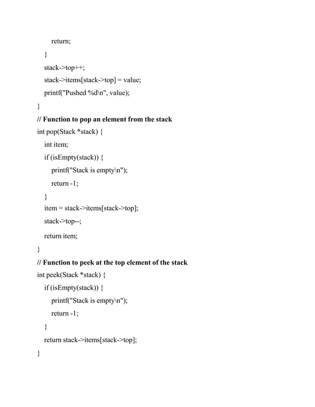 Stack and its operations, Queue and its operations | PDF