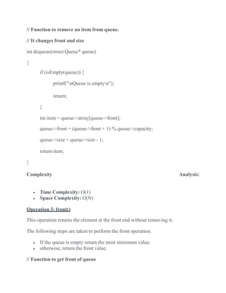Stack and its operations, Queue and its operations | PDF