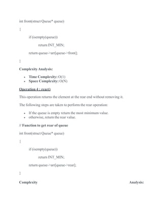 Stack and its operations, Queue and its operations | PDF
