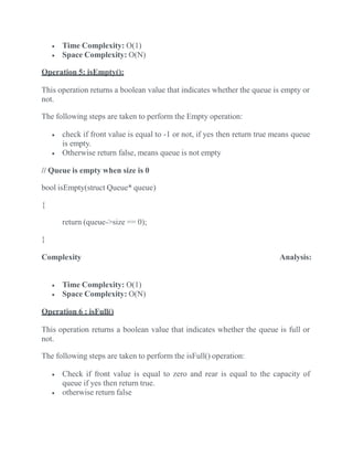 Stack and its operations, Queue and its operations | PDF
