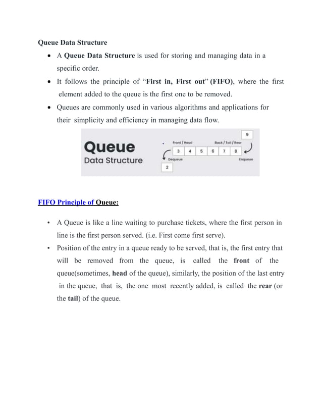 Data Structures Stack and Queue Data Structures | PPTX