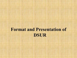 Dsur presentation1 | PPTX