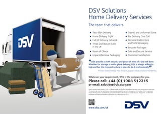 DSV Solutions Home Delivery (UK) | PDF