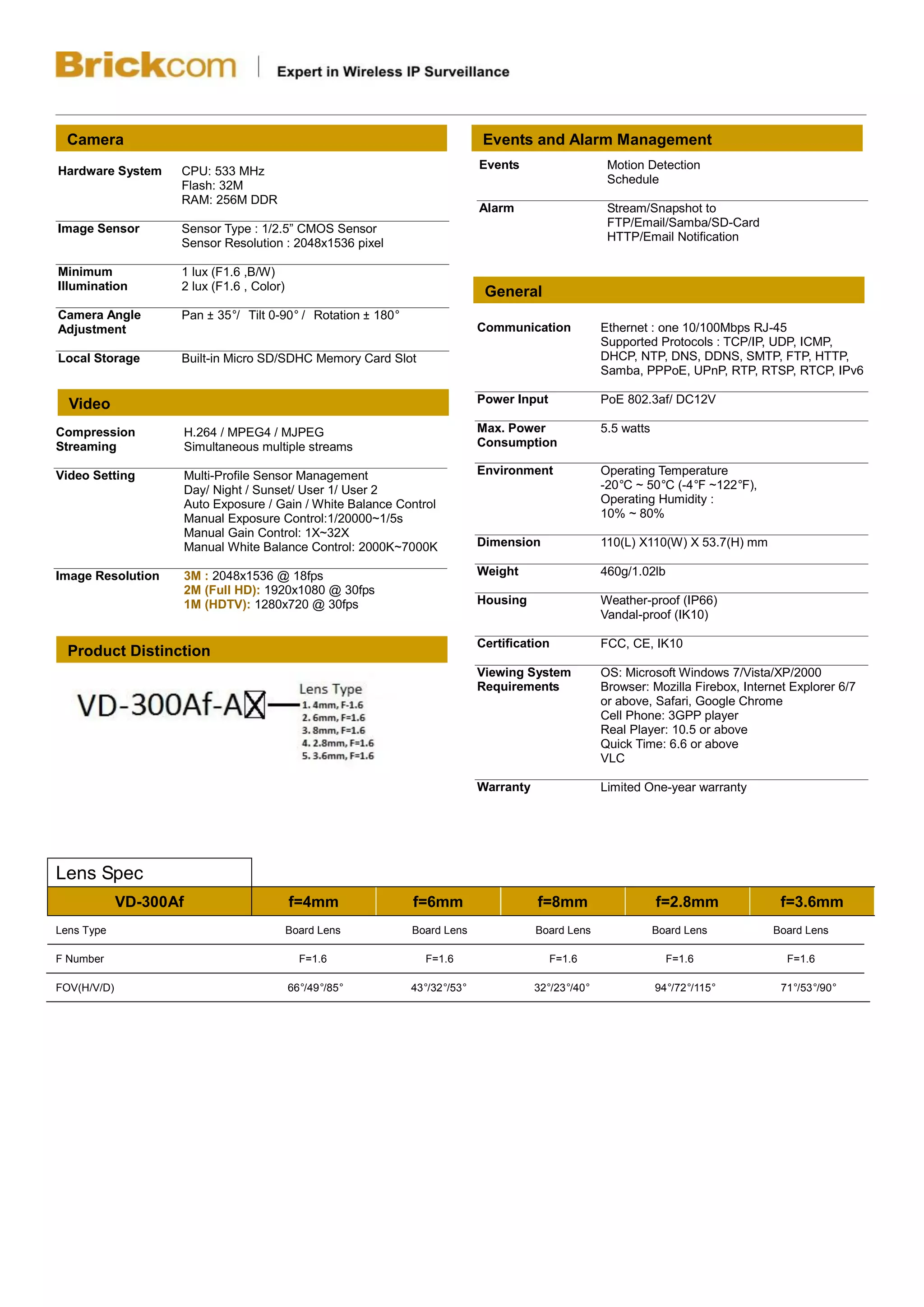 Brickcom vd300-af Info Tech Middle East - Best Buy | PDF