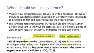 DSWBL Week 1: Using evidence in writing | PPT