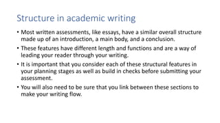 Week 5: Structure in writing | PPT