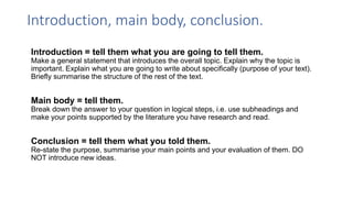 Week 5: Structure in writing | PPT