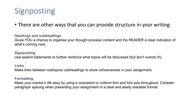 Week 5: Structure in writing | PPT