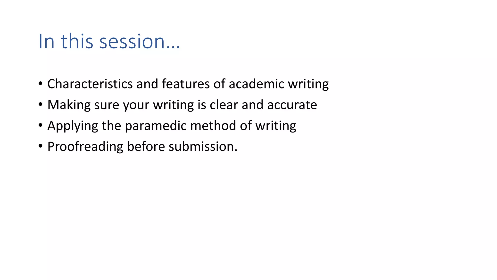 Week 6: Academic writing conventions | PPTX
