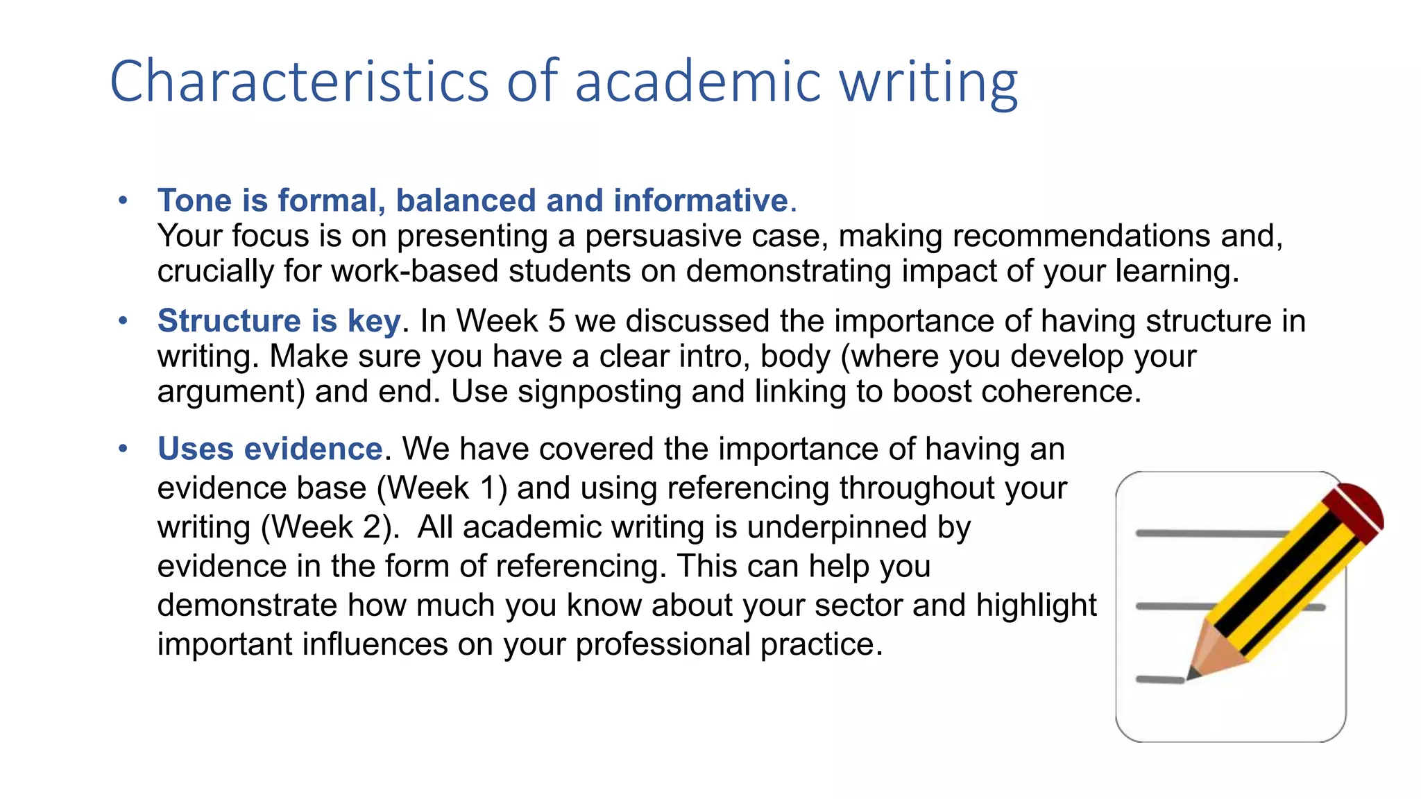 Week 6: Academic writing conventions | PPTX