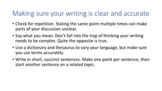 Week 6: Academic writing conventions | PPTX