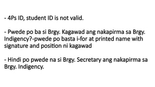 DSWD AICS Payout Powerpoint for benefactors | PPTX