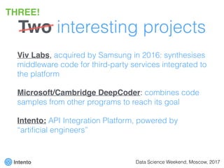 Data Science Weekend 2017. Intento. Machine to Machine Communication in ...