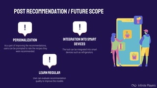 Ingredients based - Recipe recommendation engine | PPTX