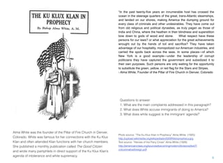 Americans’ Perceptions of Immigration in the 1920s by Ceci Brunning and ...