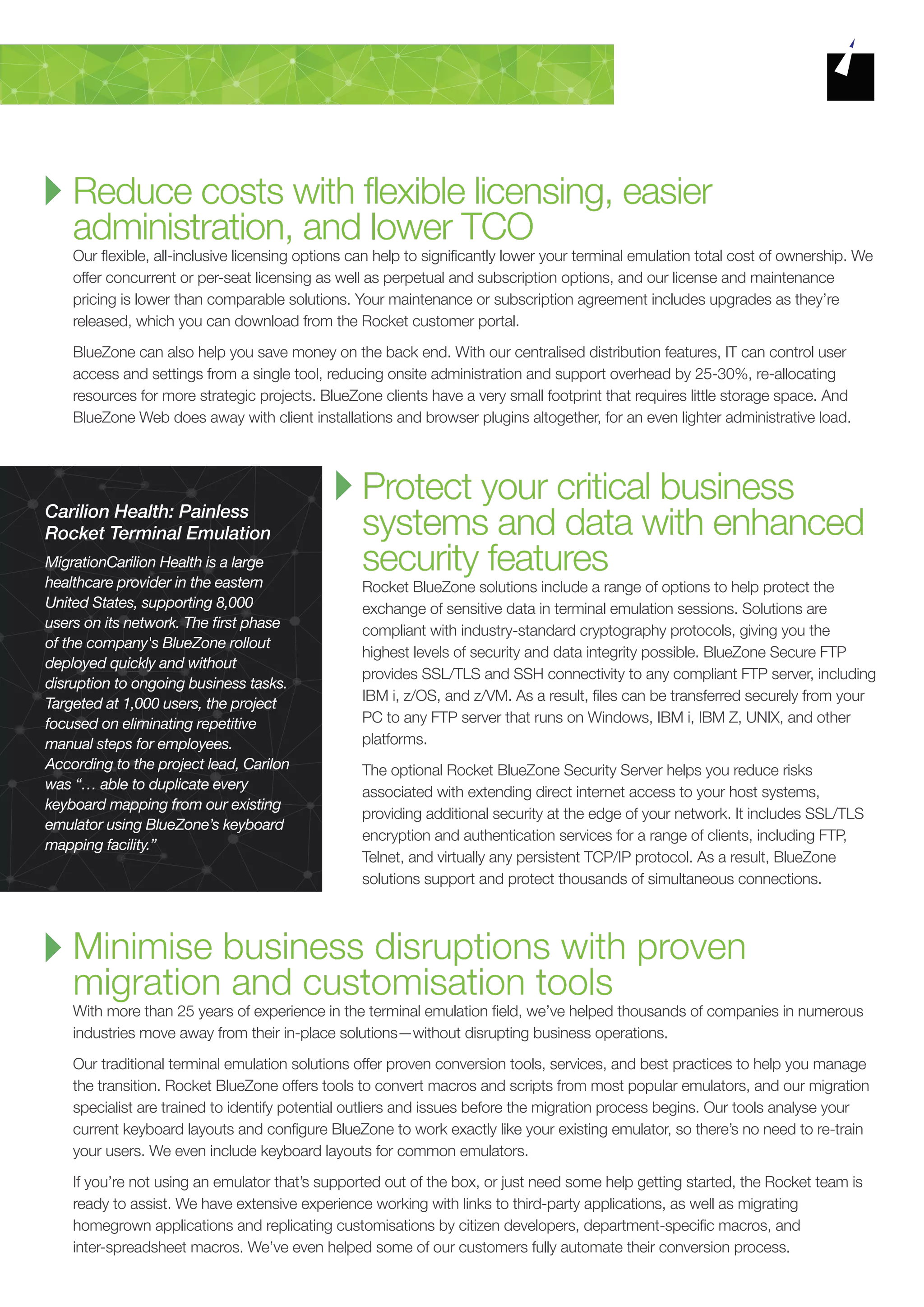 Rocket BlueZone Datasheet | PDF