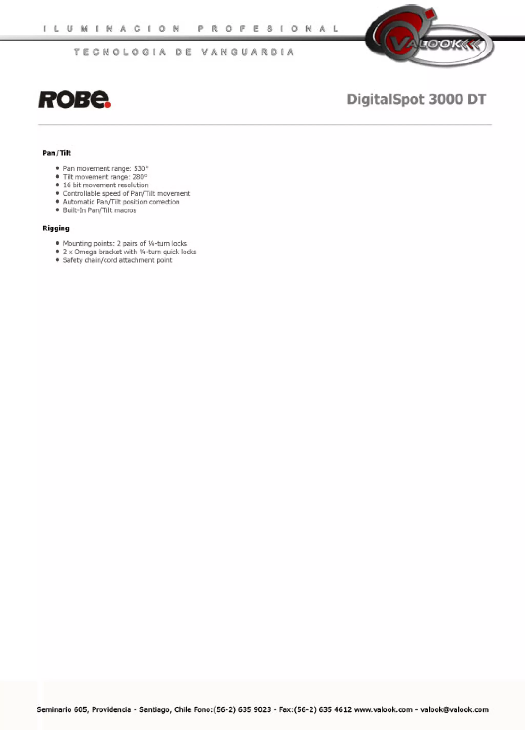 Manual DT 3000 ROBE | PDF
