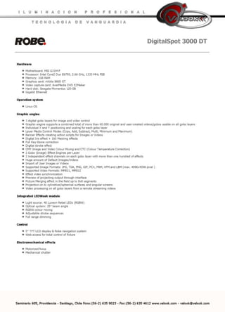 Manual DT 3000 ROBE | PDF
