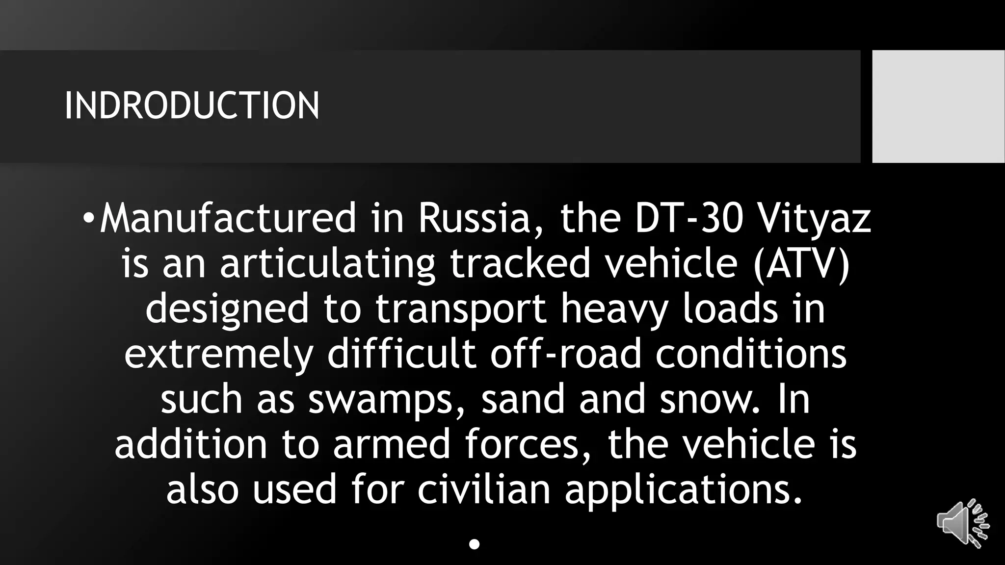 Dt 30 vityaz articulated tracked vehicle, russia | PPTX | Off-Road ...