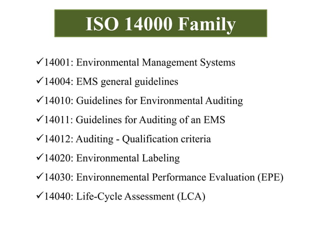 ISO 14001 Environmental management system | PPTX
