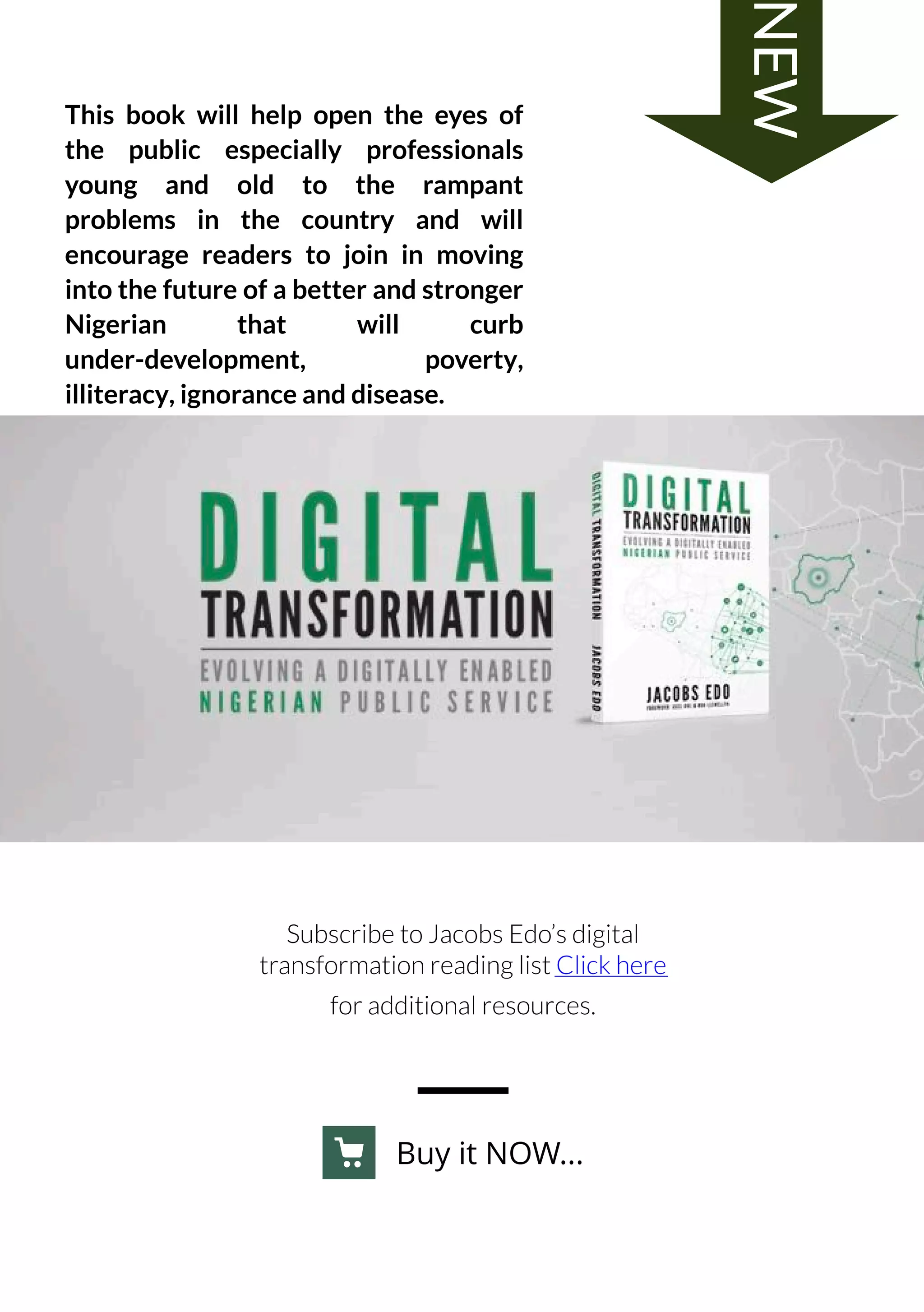 DIGITAL TRANSFORMATION – EVOLVING A DIGITALLY ENABLED NIGERIAN PUBLIC ...
