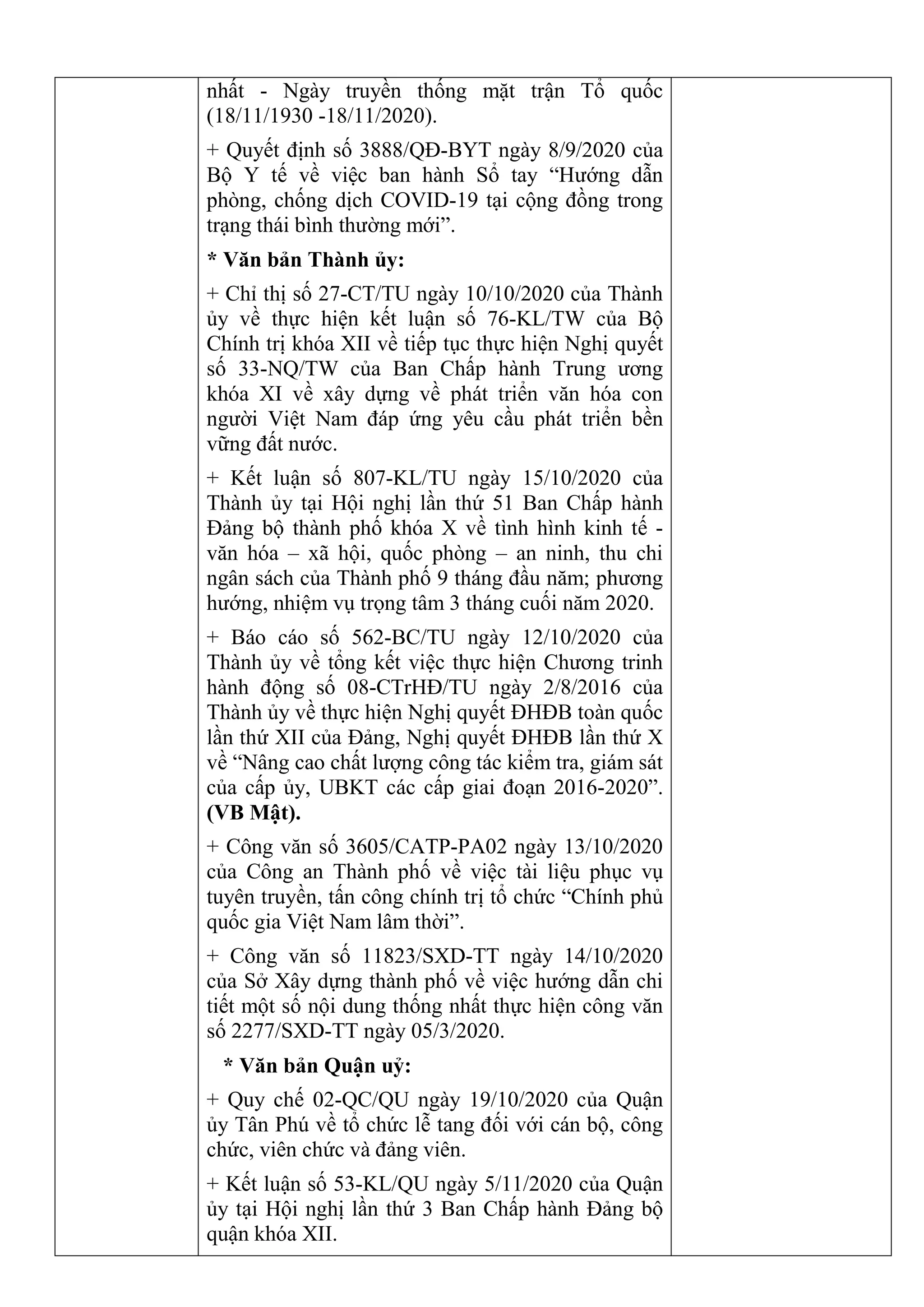 Ctrinh sinh hoat T11-2020 | PDF