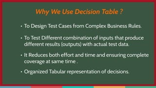Decision Table Simplified - Software Testing | PDF