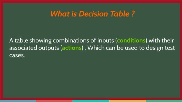 Decision Table Simplified Software Testing