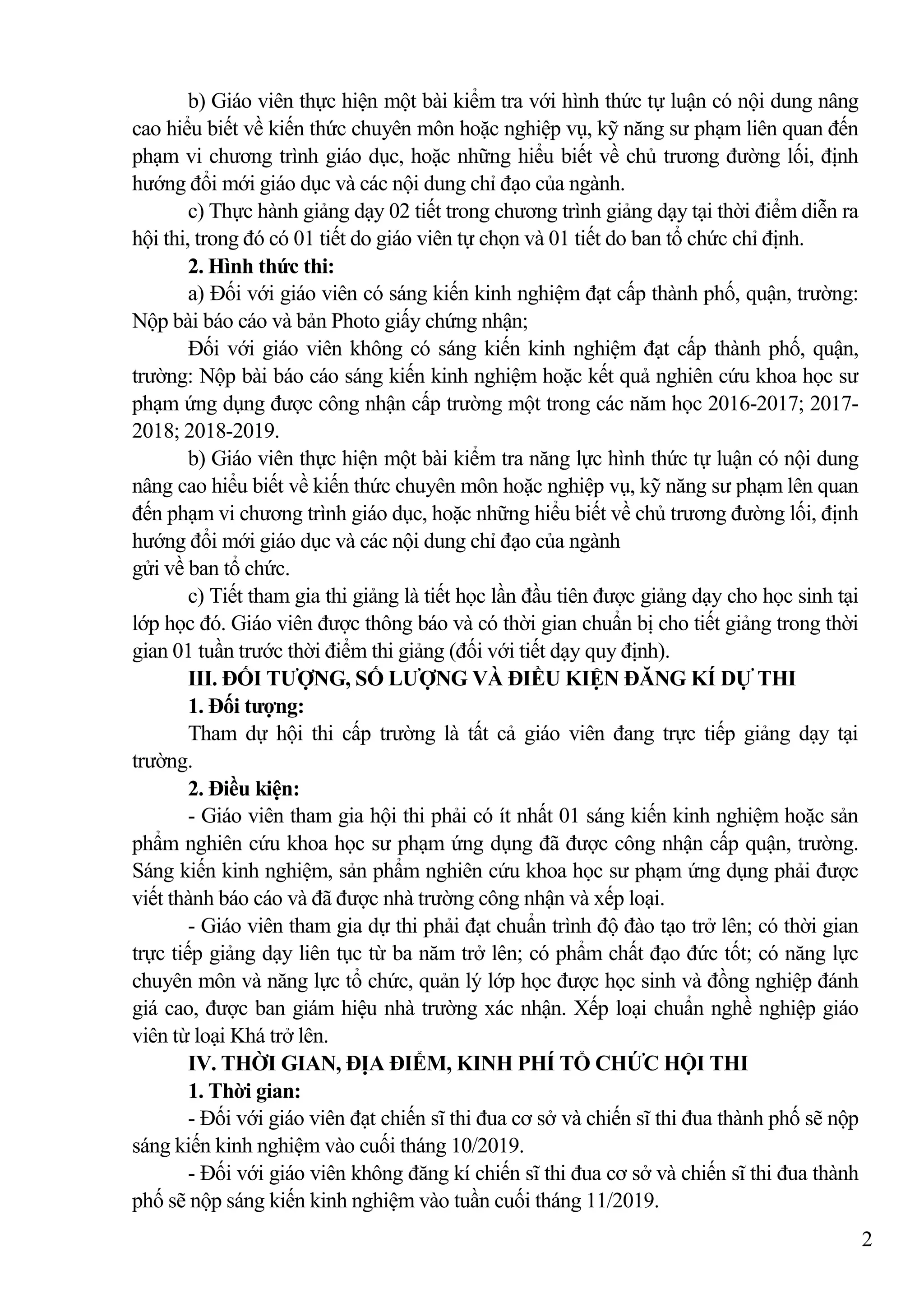 Dt kh hoi thi gv gioi nh1920- hv ch | PDF