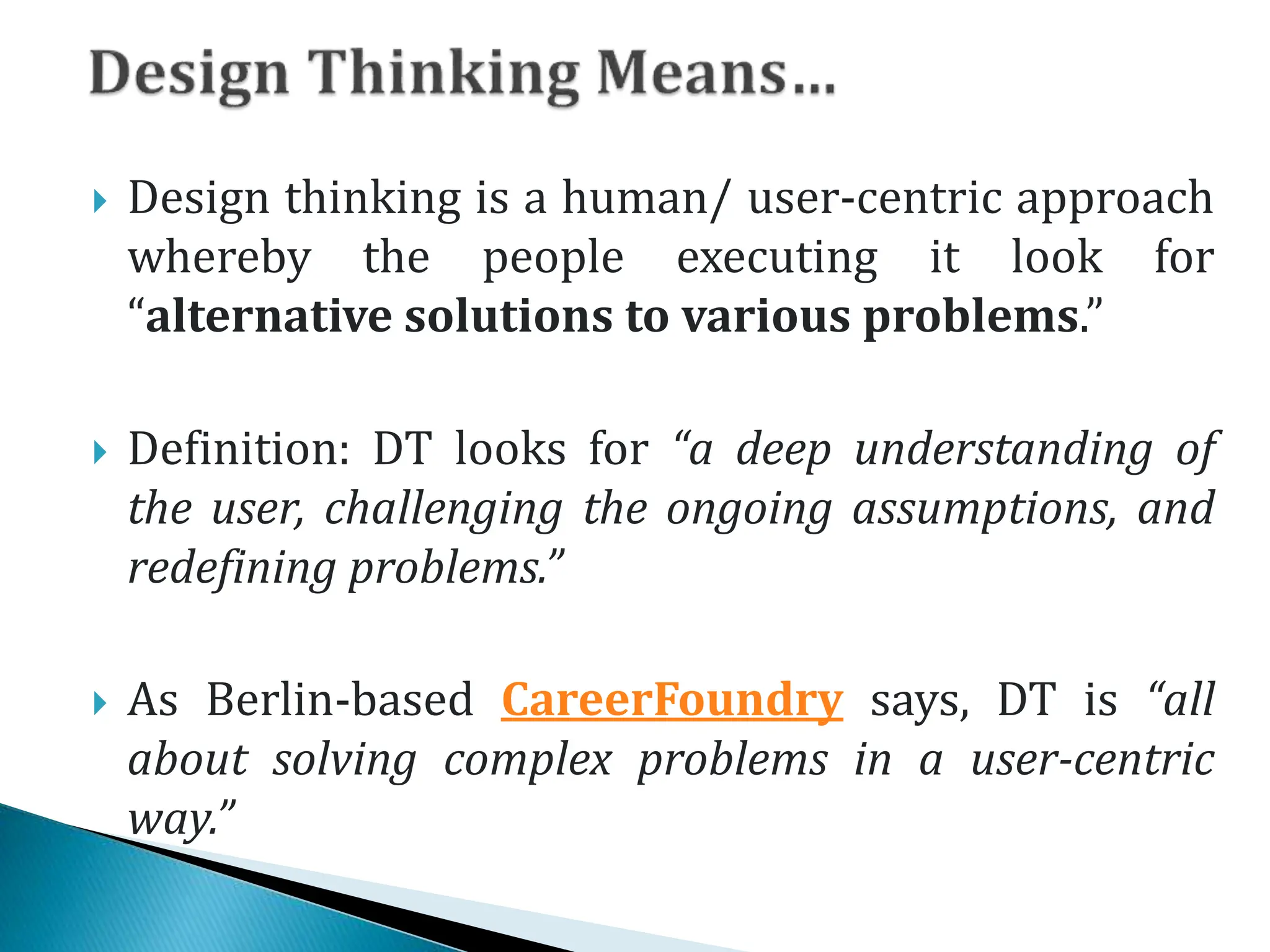 Design Thinking for Managers - Presentation | PPTX