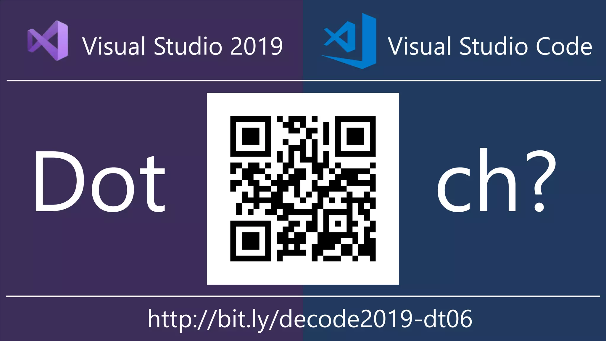 どっちの VS ショー / 伝統の Visual Studio 2019、人気の Visual Studio Code | PPT