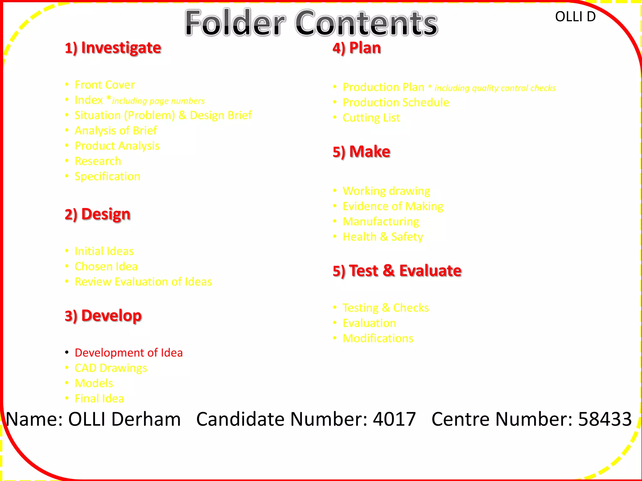 GCSE Design and Technology Project, Resistant Materials- Breadbin | PPTX