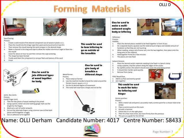 GCSE Design and Technology Project, Resistant Materials- Breadbin | PPTX