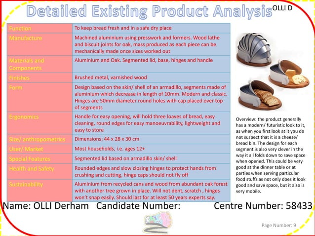GCSE Design and Technology Project, Resistant Materials- Breadbin | PPTX