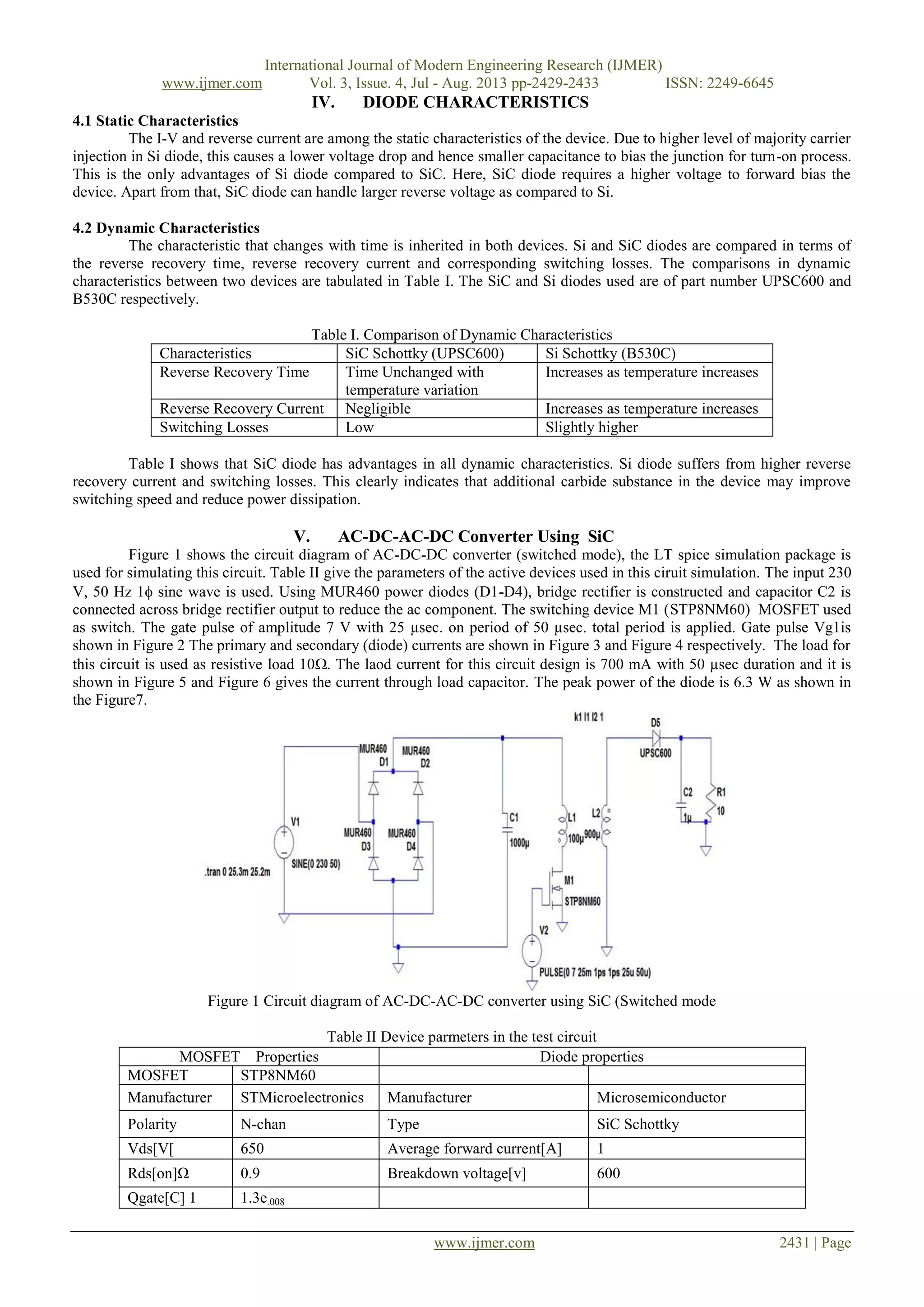 AC-DC-AC-DC Converter Using Silicon Carbide Schottky Diode | PDF