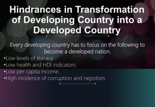How countries become developed | PPTX
