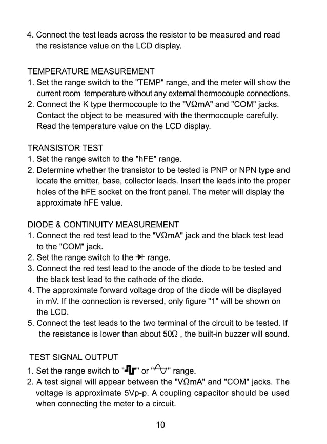 dt830d-multimeter-datasheet.pdf | Consumer Electronics | Technology ...