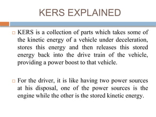 kinetic energy recovery system (all types of KERS ) | PPTX